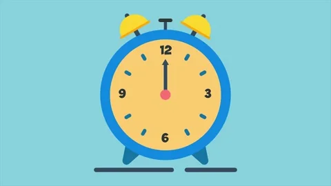 Flat clock animation. A clock on the wal... | Stock Video | Pond5