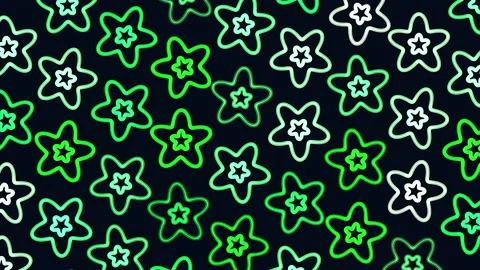 Flat colorful stars pattern in rows on b... | Stock Video | Pond5