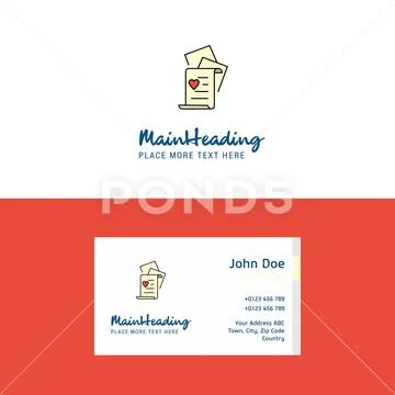Flat Documents Logo and Visiting Card Template. Busienss Concept Logo ...