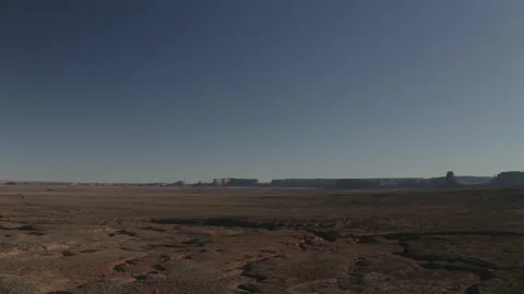 Flat Dry Desert Landscape | Stock Video | Pond5