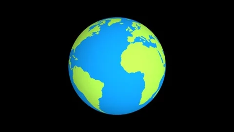 Flat Earth animation rotating on a black... | Stock Video | Pond5