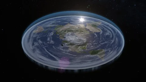 Flat Earth Diagram Top Down Animation | Stock Video | Pond5