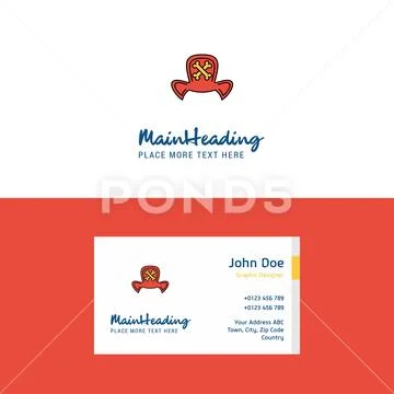 Flat Ghost cap Logo and Visiting Card Template. Busienss Concept Logo ...