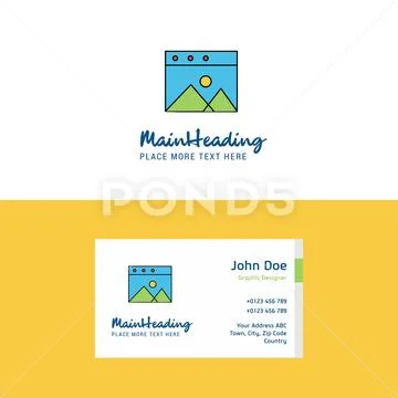 Flat Image Logo and Visiting Card Template. Busienss Concept Logo ...