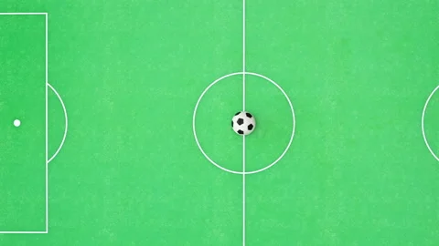 Flat lay top view of football field with... | Stock Video | Pond5