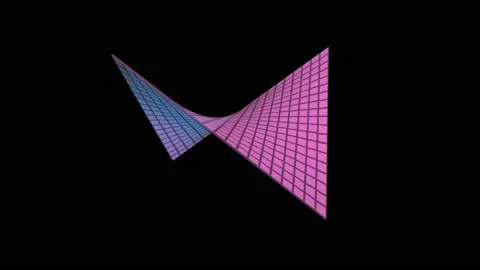 Flat plane transforms into Hyperbolic pa... | Stock Video | Pond5