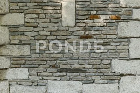 Flat stone bricks and rocky blocks ornate wall texture, stone surface closeup ~ Premium Photo ...