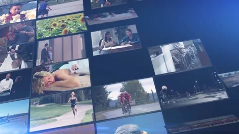 Flat Video Wall Intro Pack ~ After Effects #201386684