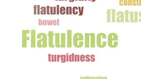 Flatulence Word Cloud Animated On White ... | Stock Video | Pond5