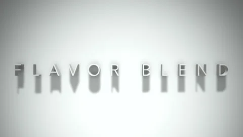 flavor blend 3D title animation white te... | Stock Video | Pond5