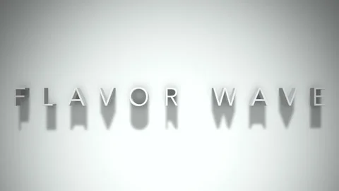 flavor wave 3D title animation with shad... | Stock Video | Pond5