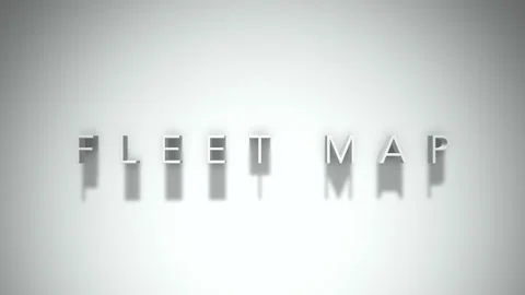 fleet map 3D title animation with shadow... | Stock Video | Pond5