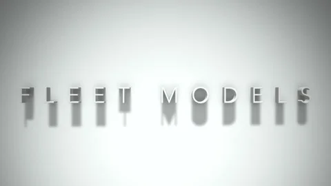 fleet models 3D title animation white te... | Stock Video | Pond5