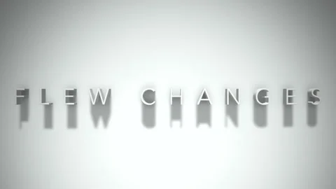 flew changes 3D title animation white te... | Stock Video | Pond5