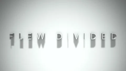 flew divided 3D title animation white te... | Stock Video | Pond5