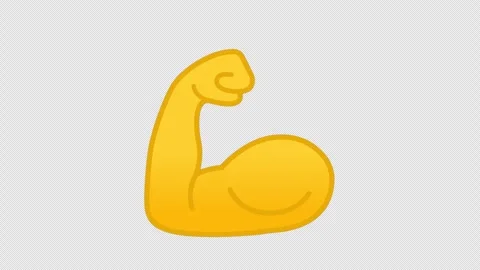 Flexed Biceps Emoji Animated on a Transp... | Stock Video | Pond5