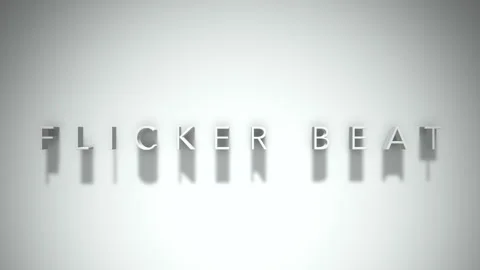 flicker beat 3D title animation white te... | Stock Video | Pond5