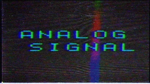 A flickering, analog TV signal. VHS retr... | Stock Video | Pond5