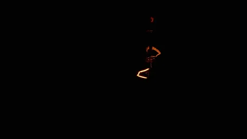 Flickering Lamp Lights Up over a Drawing... | Stock Video | Pond5