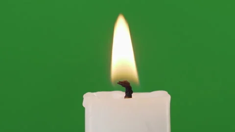 Flickering white candle on green screen ... | Stock Video | Pond5