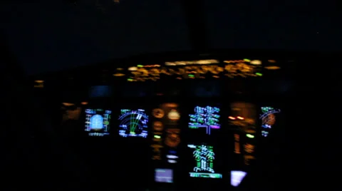 Cockpit View Night Stock Footage ~ Royalty Free Stock Videos | Pond5