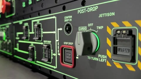 The flight control panel in the Airbus A... | Stock Video | Pond5