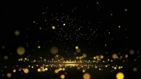 Flight Of Gold Bokeh Sparkling Particles... | Stock Video | Pond5