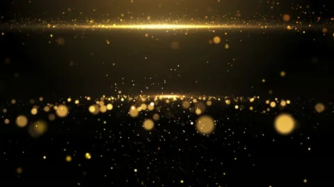 Flight Of Gold Bokeh Sparkling Particles... | Stock Video | Pond5