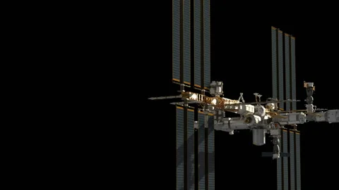 Flight Of International Space Station Wi... | Stock Video | Pond5