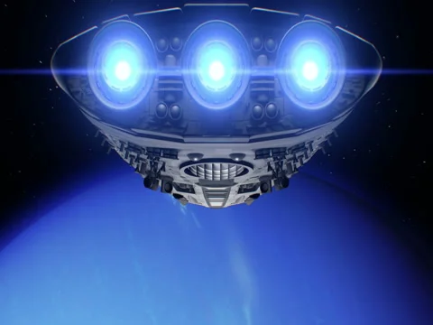 Flight to Neptune, 3d animation | Stock Video | Pond5