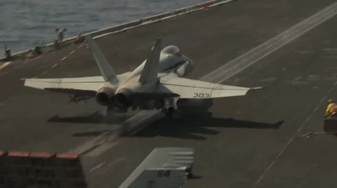 flight operations aboard the aircraft ca... | Stock Video | Pond5