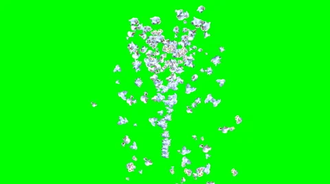 Flight of popcorn on green screen | Stock Video | Pond5
