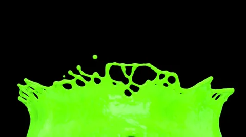 flight through neon green paint splash i... | Stock Video | Pond5