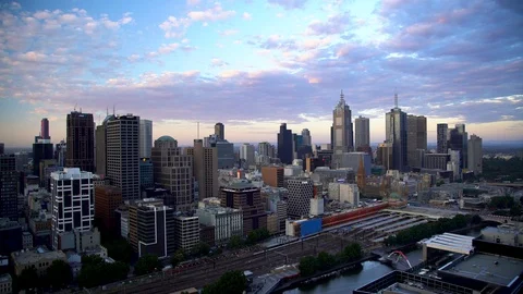 Flinders Street Station and Melbourne sk... | Stock Video | Pond5
