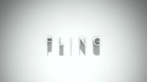 fling 3D title animation with shadows on... | Stock Video | Pond5