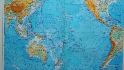 Detailed Map Of Australia Stock Video Footage | Royalty Free Detailed ...