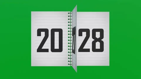 Flip calendar turning through the years ... | Stock Video | Pond5