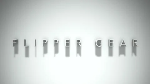 flipper gear 3D title animation white te... | Stock Video | Pond5
