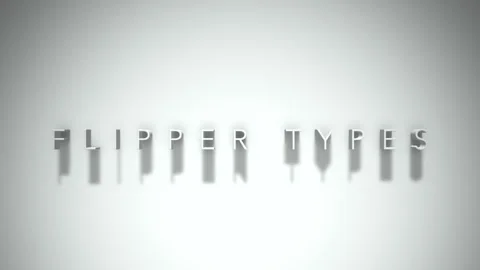flipper types 3D title animation white t... | Stock Video | Pond5