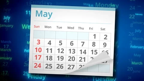 flipping calendar animation month concep... | Stock Video | Pond5