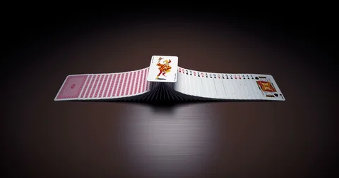 Flipping playing cards on the table with... | Stock Video | Pond5
