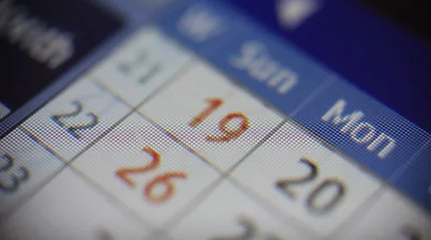 Flipping through calendar on screen | Stock Video | Pond5