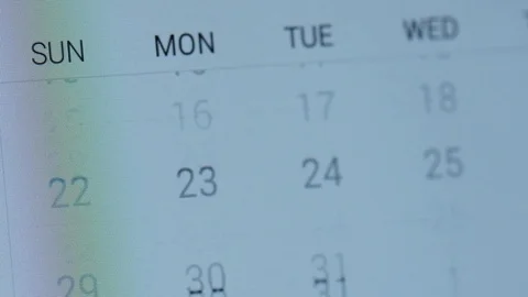 flipping through calendar on tablet scre... | Stock Video | Pond5