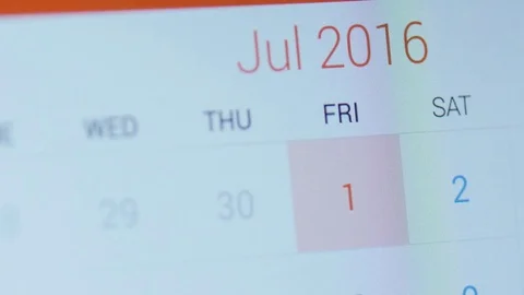 flipping through calendar on tablet scre... | Stock Video | Pond5