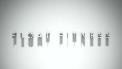 float fitness 3D title animation white t... | Stock Video | Pond5