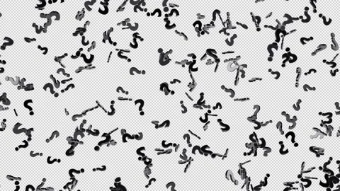 Floating Black Question Mark Isolated on... | Stock Video | Pond5
