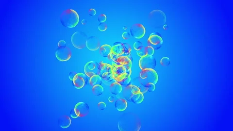 floating bubble particle loop animation | Stock Video | Pond5