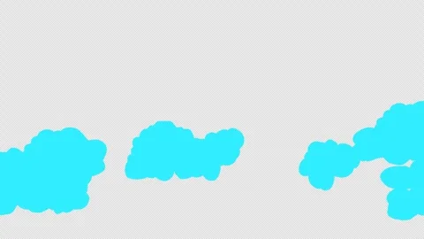 Floating cartoon clouds on a white scree... | Stock Video | Pond5