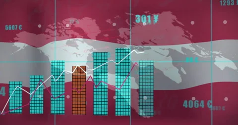 Floating currency labels on world map st... | Stock Video | Pond5