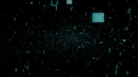 floating digital data animation backgrou... | Stock Video | Pond5
